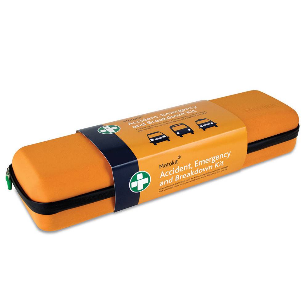 Accident Emergency and Breakdown Kit in Orange Motokit Bag | UKMEDI