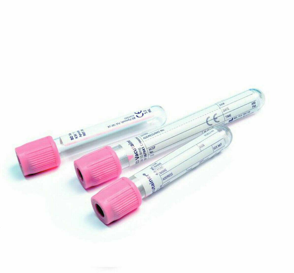 Tubes de prélèvement sanguin rose BD Vacutainer 6 ml K2E EDTA – UKMEDI